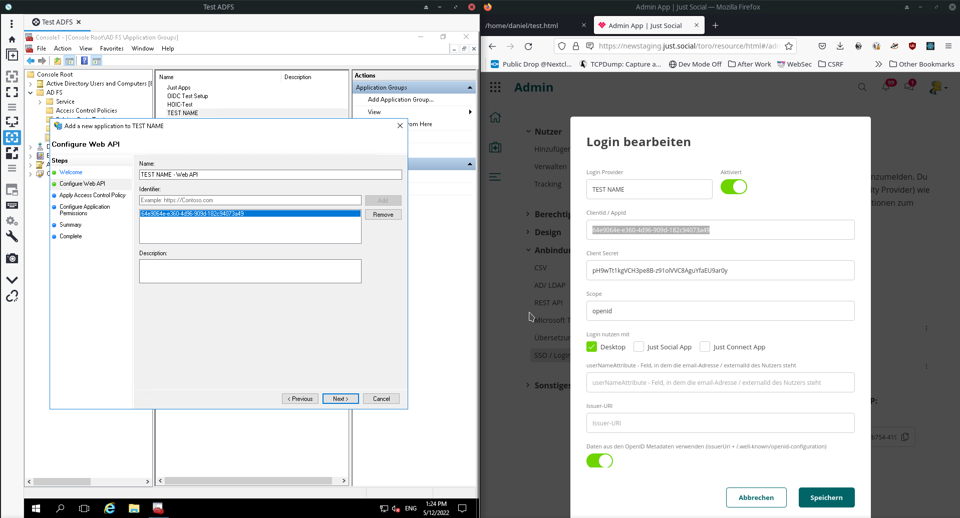 Bis Mai 2026: SSO mit ADFS und OpenID Connect (OIDC) – Just Social Support