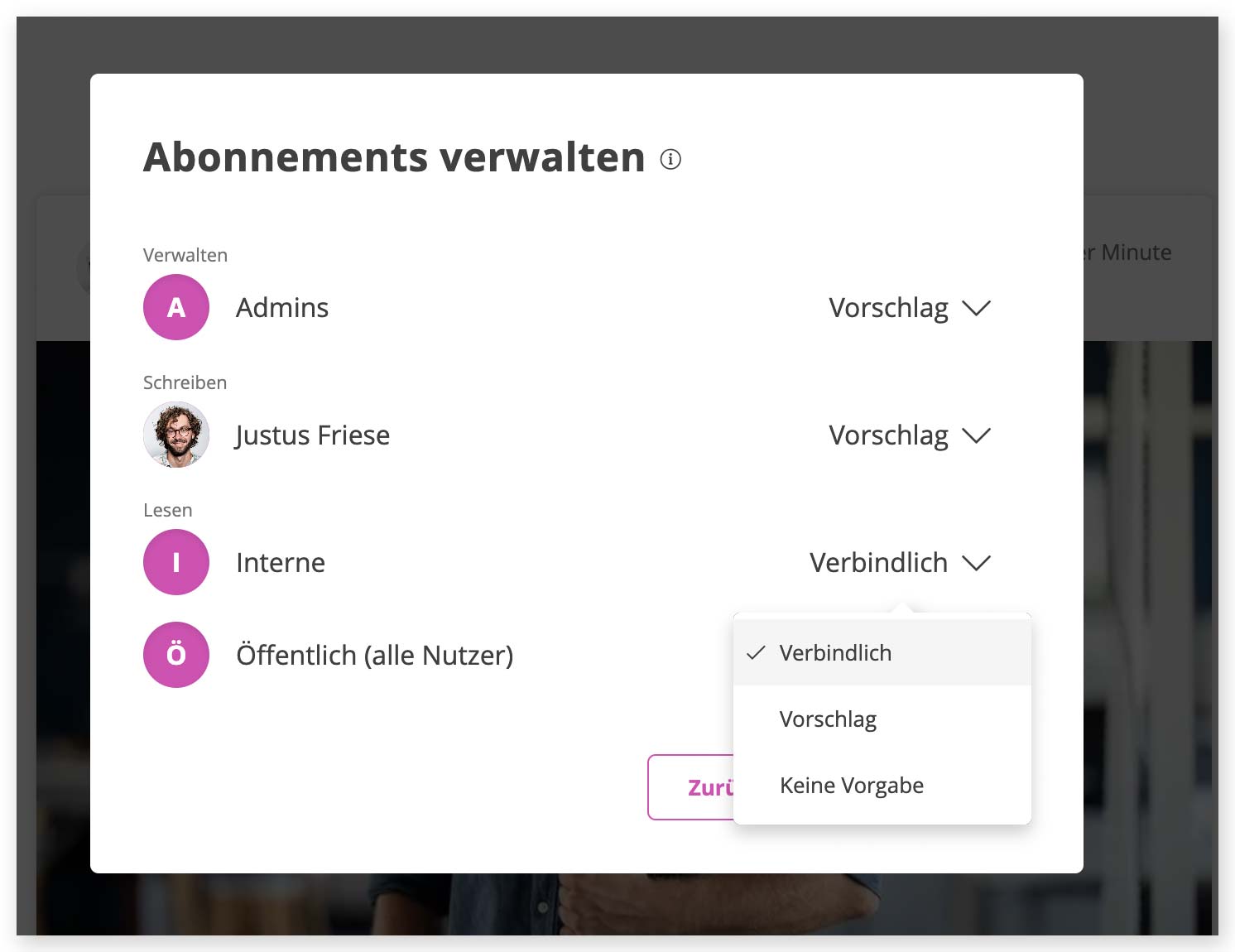 Wie vergebe ich Abonnements in News? – Just Social Support